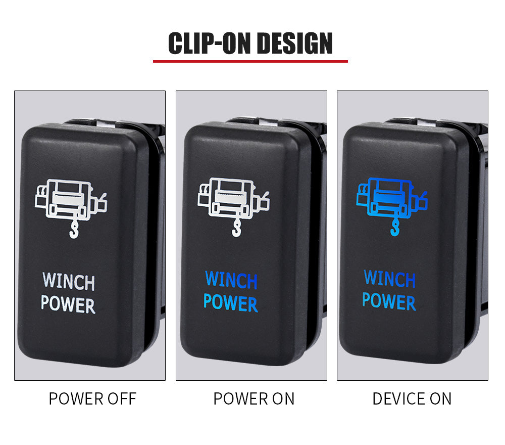 LED Work Light Push Rocker Switch Suitable for TOYOTA Hilux OEM Landcr ...