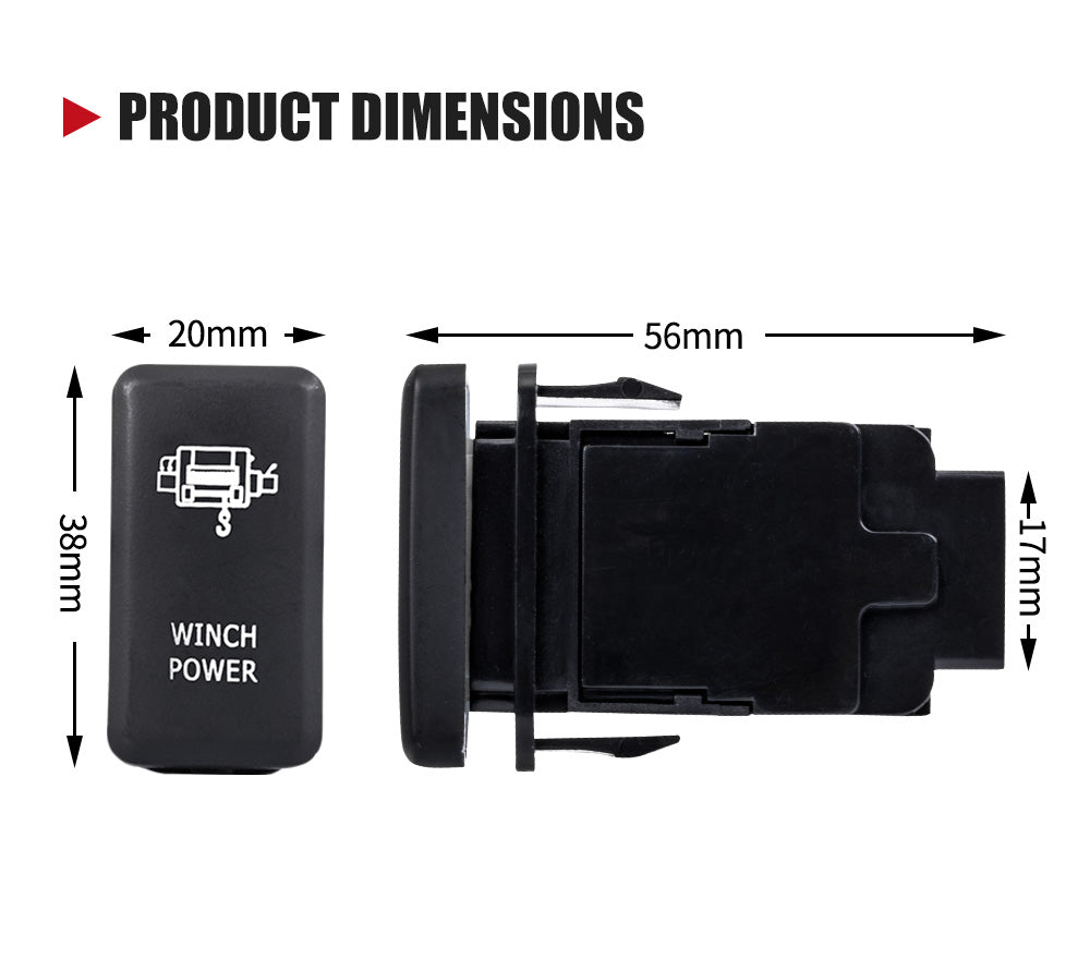 LED Work Light Push Rocker Switch Suitable for TOYOTA Hilux OEM Landcr ...